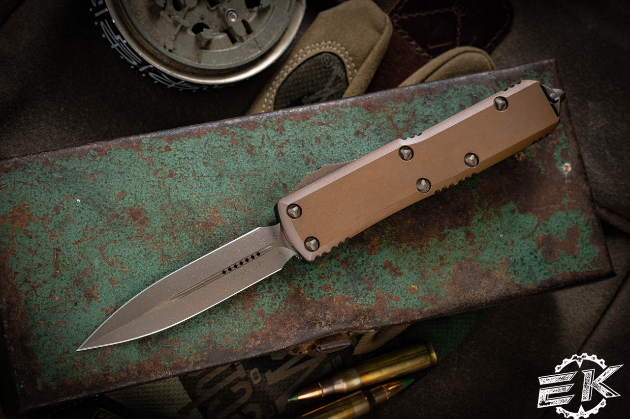 Microtech Utx 85 Copper Top Signature Series Otf Knife 3 Bronze