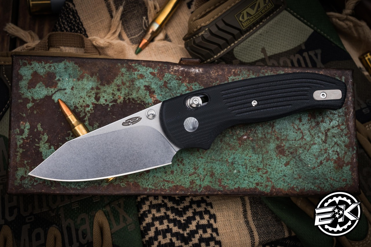 Three Rivers Manufacturing SHADOW River-LOK Folding Knife Black G10 3.2 ...