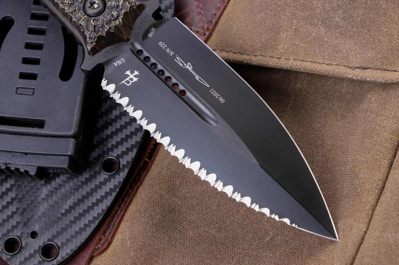 Microtechborka Blades Sbd Bronze Skulls Fixed Blade Knife 4 Dlc