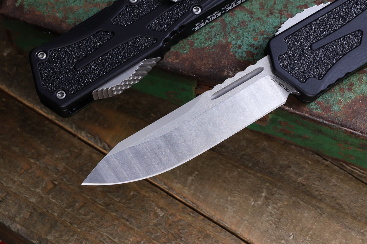 Heretic Knives Colossus Otf Black Aluminum 35 Drop Point Stonewash