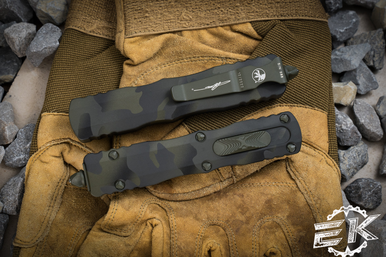 Microtech Dirac Otf Automatic Knife Od Green Camo 3 Dagger Camo 225 1ocs