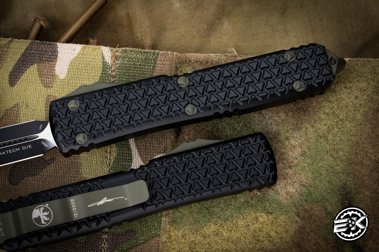Microtech Tri Grip Ultratech Od Green Cerakote Otf Knife 34 Dagger