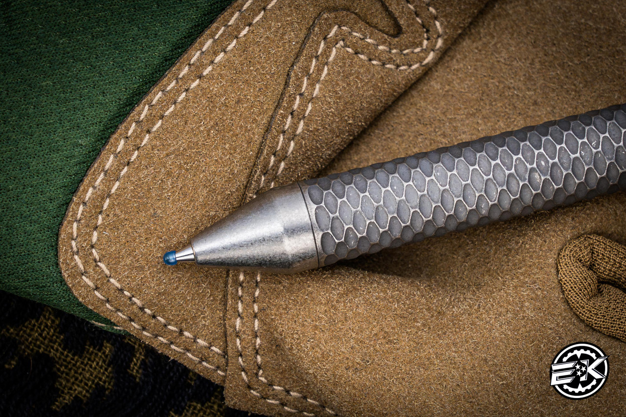 Nottingham Tactical Tibutton Pen Full Carved Blasted Titanium 5.5" G2 ...