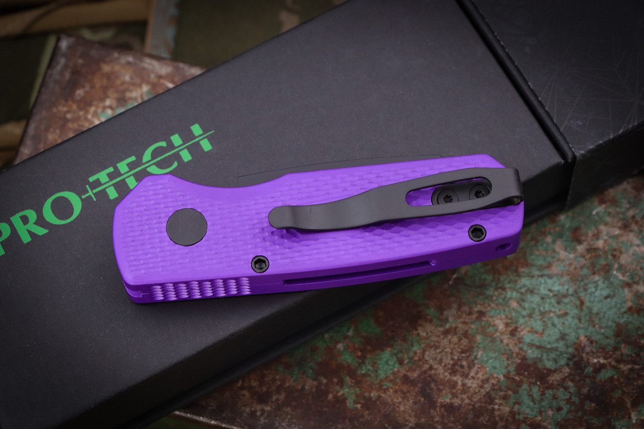 Protech Runt 5 Automatic Folding Knife Purple Texture 19 Magnacut Dlc