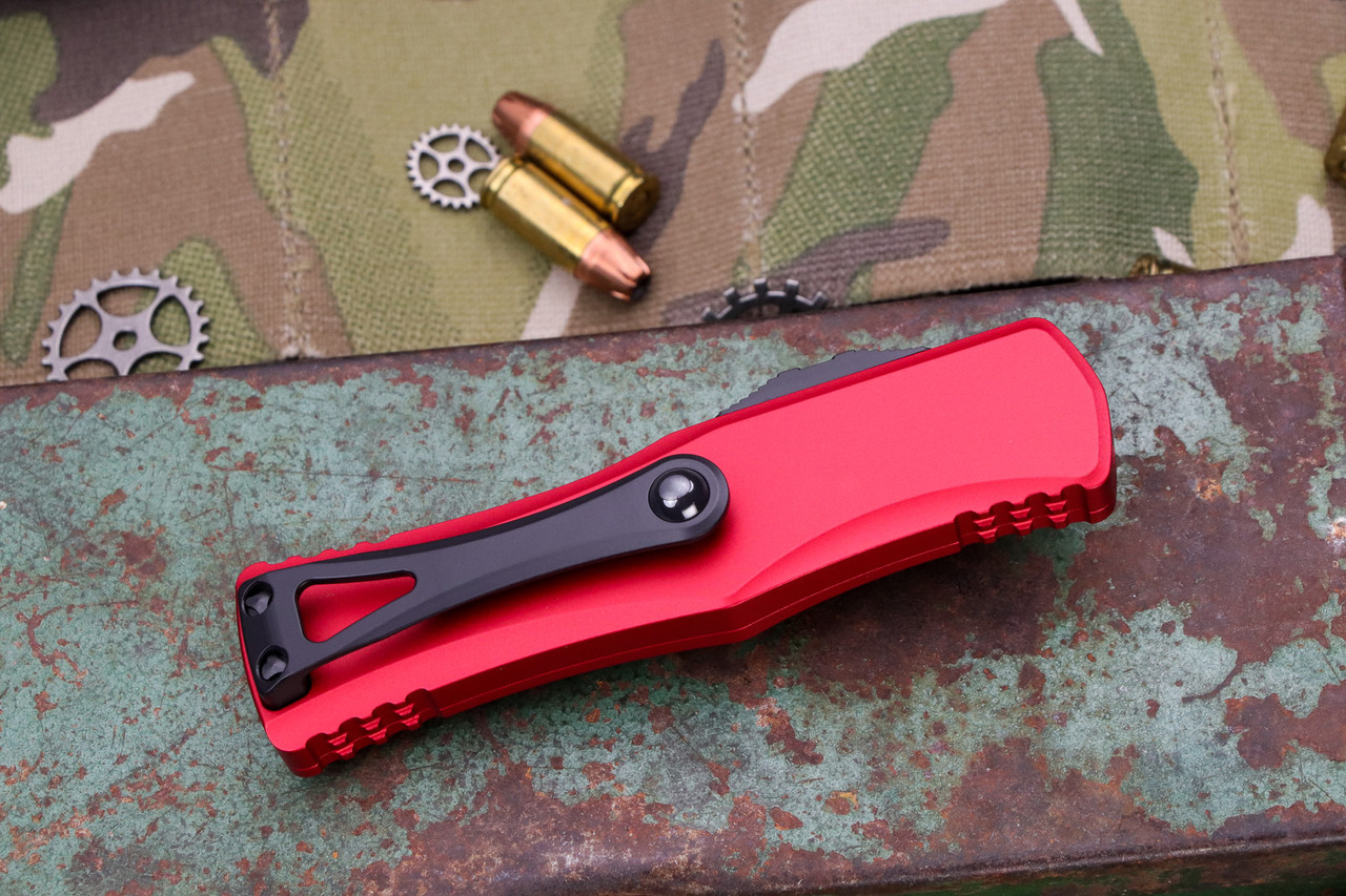 Microtech Hera Otf Automatic Knife Red 3 Dagger Black Serrated 702 2rd
