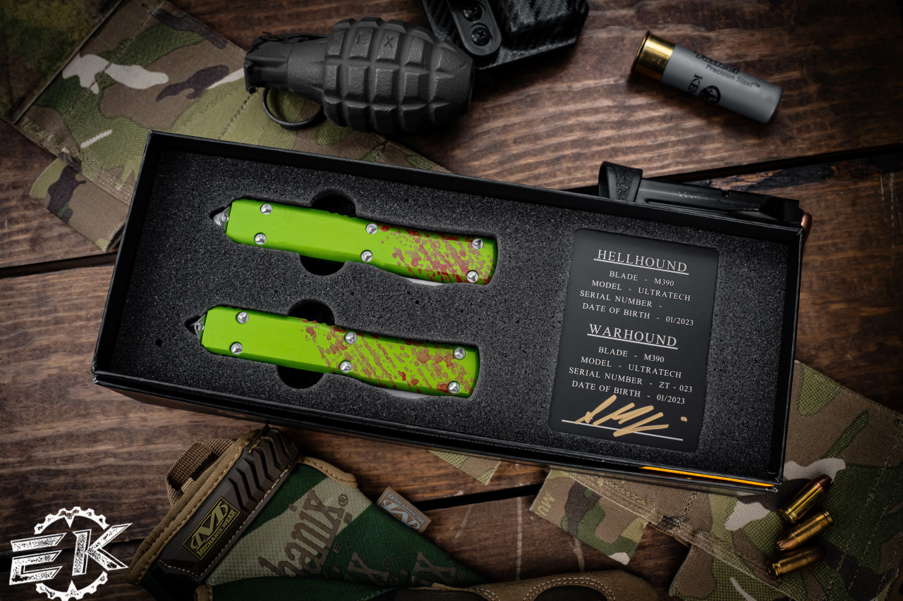 Microtech Ultratech Zombie Tech Set Warhoundhellhound Otf 34