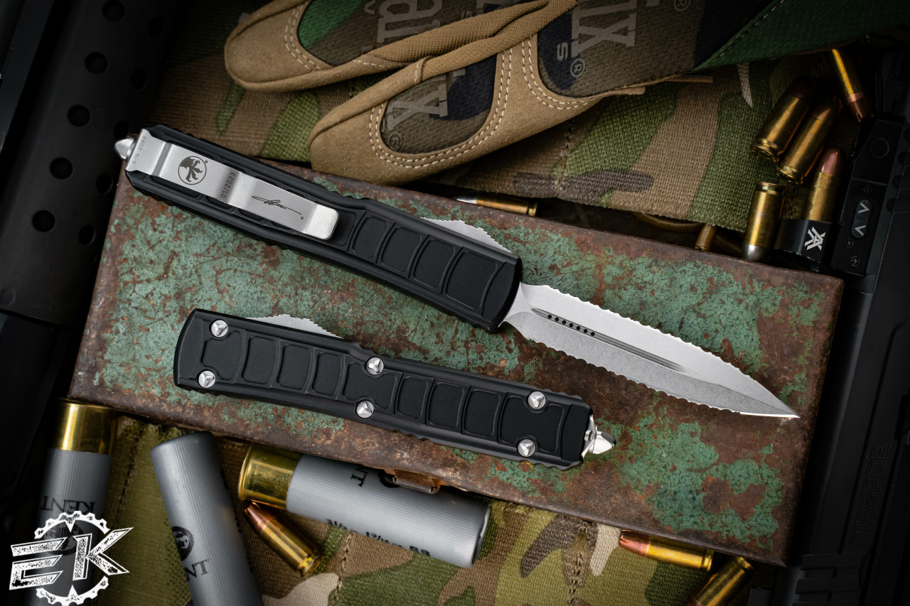 Microtech Ultratech II Stepside OTF Automatic Knife 3.4" Stonewash ...