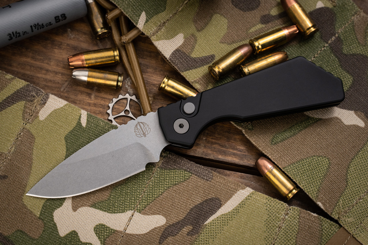 Protech Strider Pt Automatic Folding Knife Black 305 Magnacut
