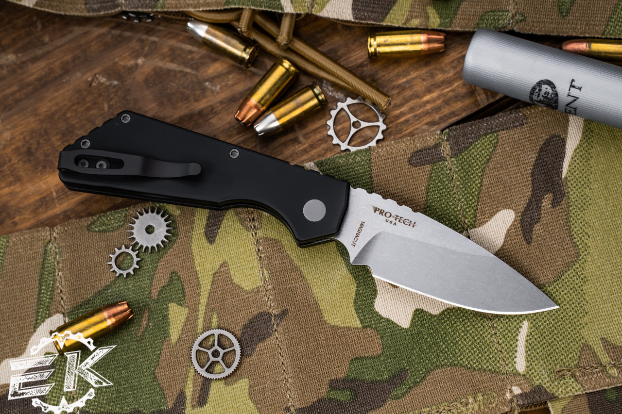 Protech Strider Pt Automatic Folding Knife Black 305 Magnacut