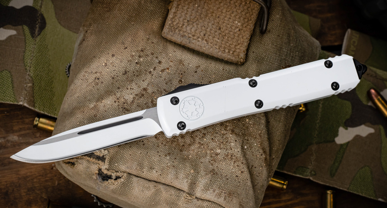 Microtech Stormtrooper Ultratech Deep Engraved 34 Drop Point Otf 121