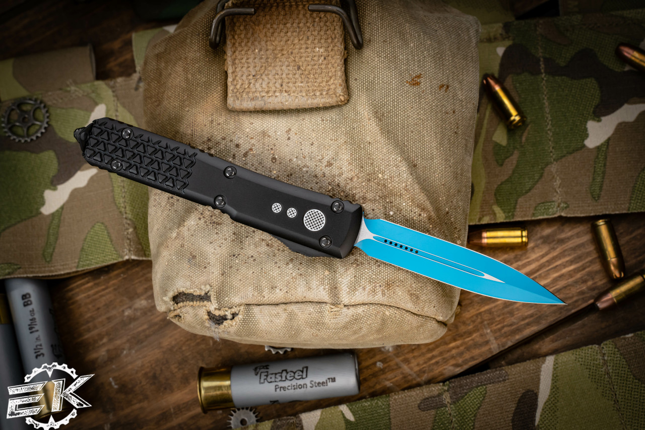 Microtech "Jedi Knight" Ultratech OTF Knife 3.4" Blue Dagger 122-1JK ...