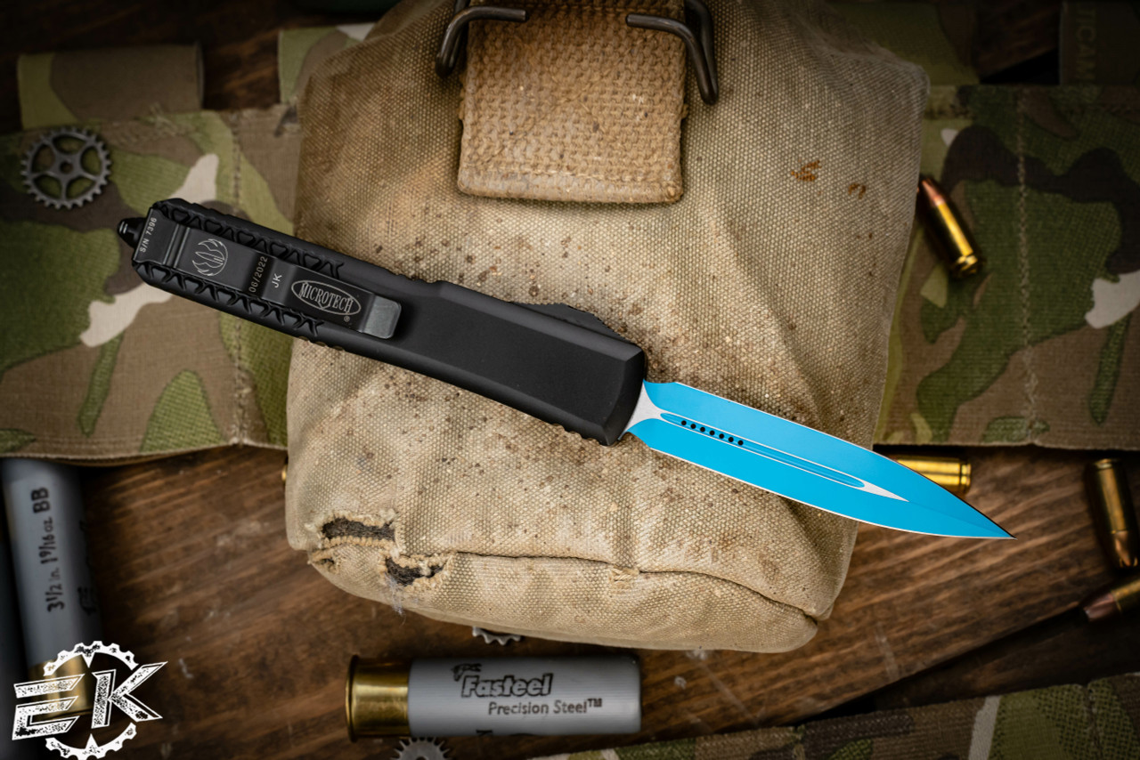 Microtech "Jedi Knight" Ultratech OTF Knife 3.4" Blue Dagger 122-1JK ...