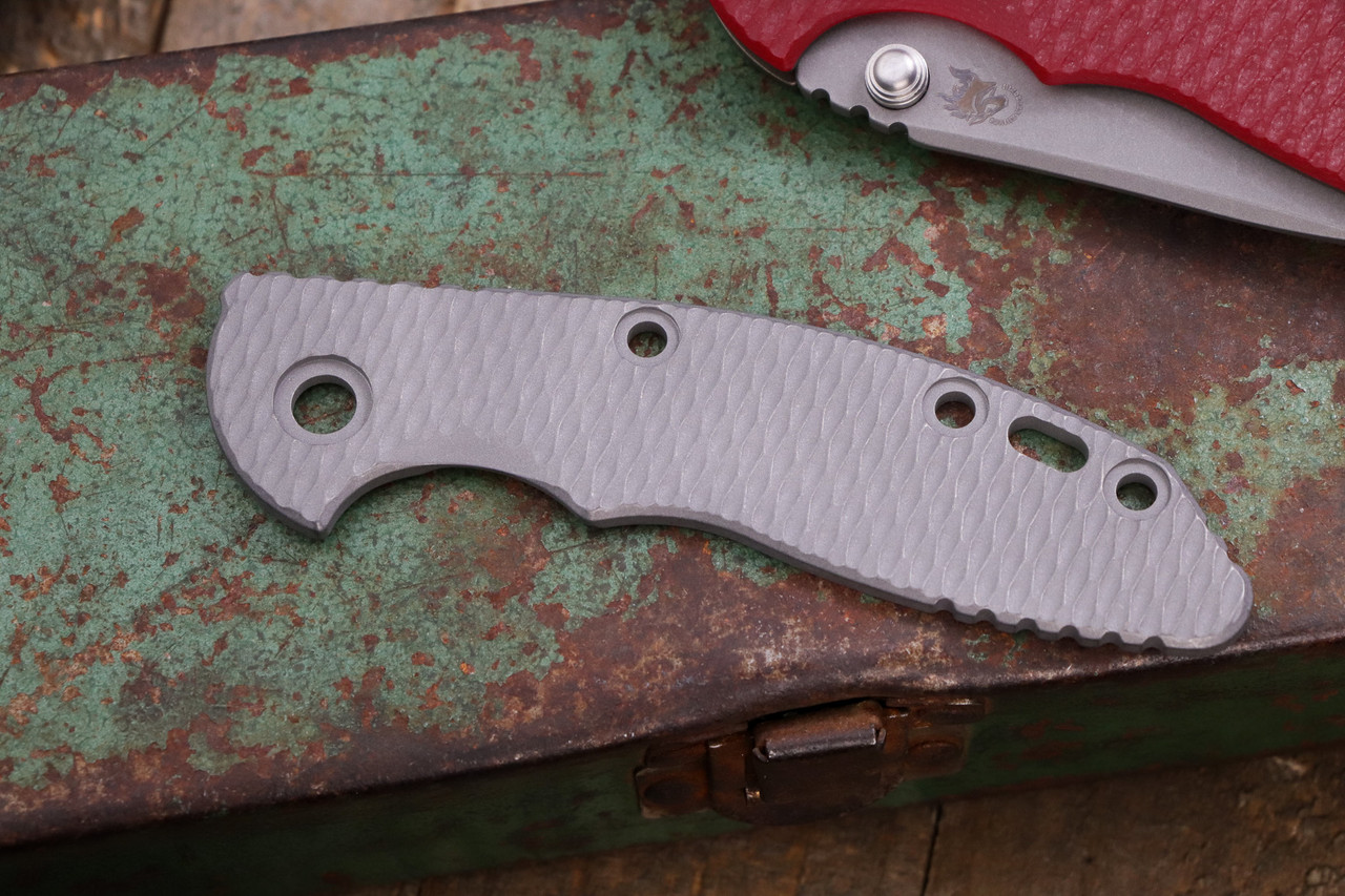 Rick Hinderer Knives XM-18 3.0" Textured Titanium Scale Working Finish