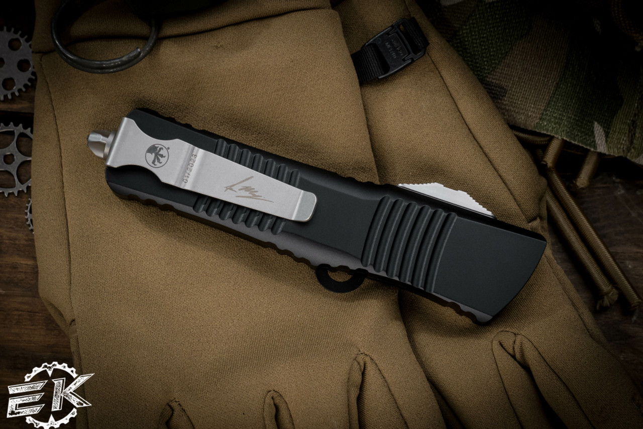 Microtech Combat Troodon Otf Knife 38 Hellhound Razor Stonewash 219r