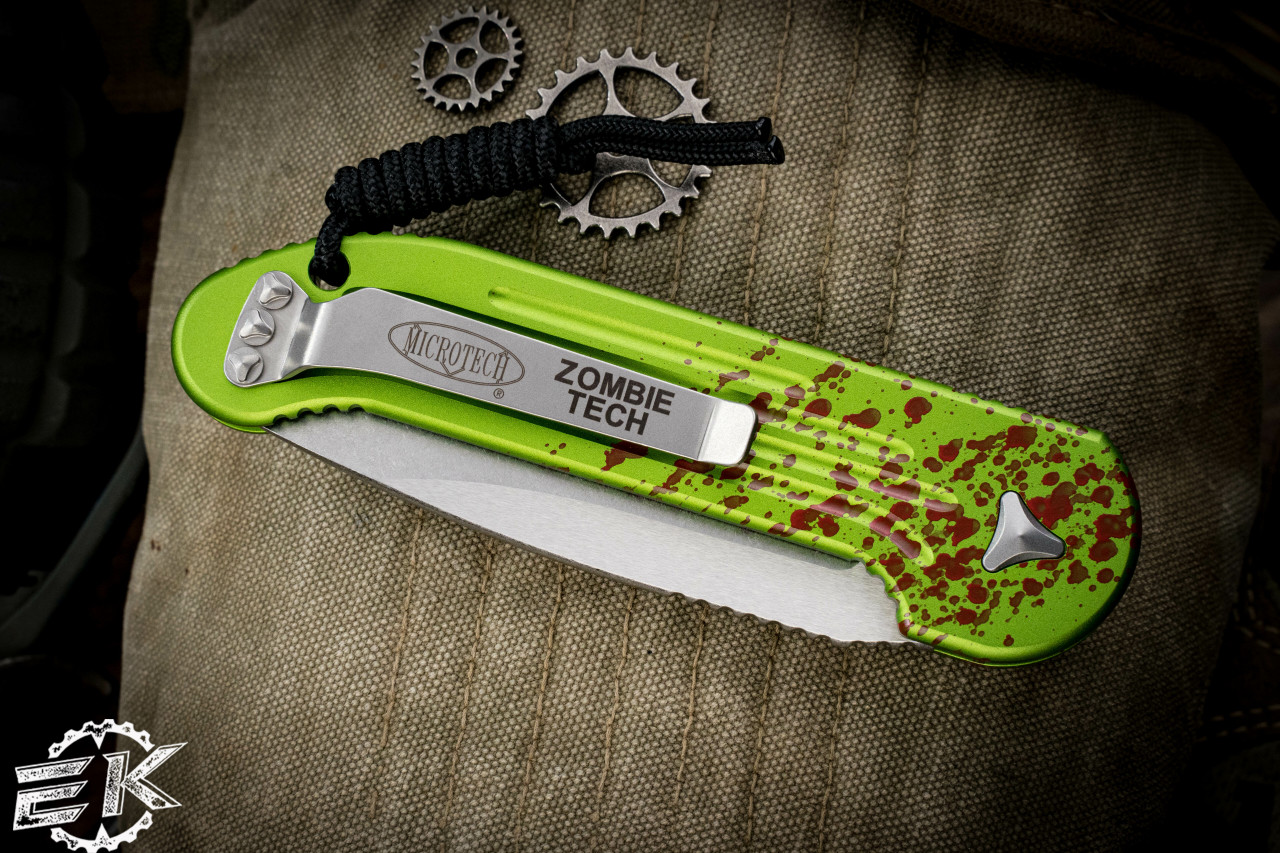 Microtech LUDT Zombie Automatic Folding Knife 3.4" Stonewash 135-10Z #2