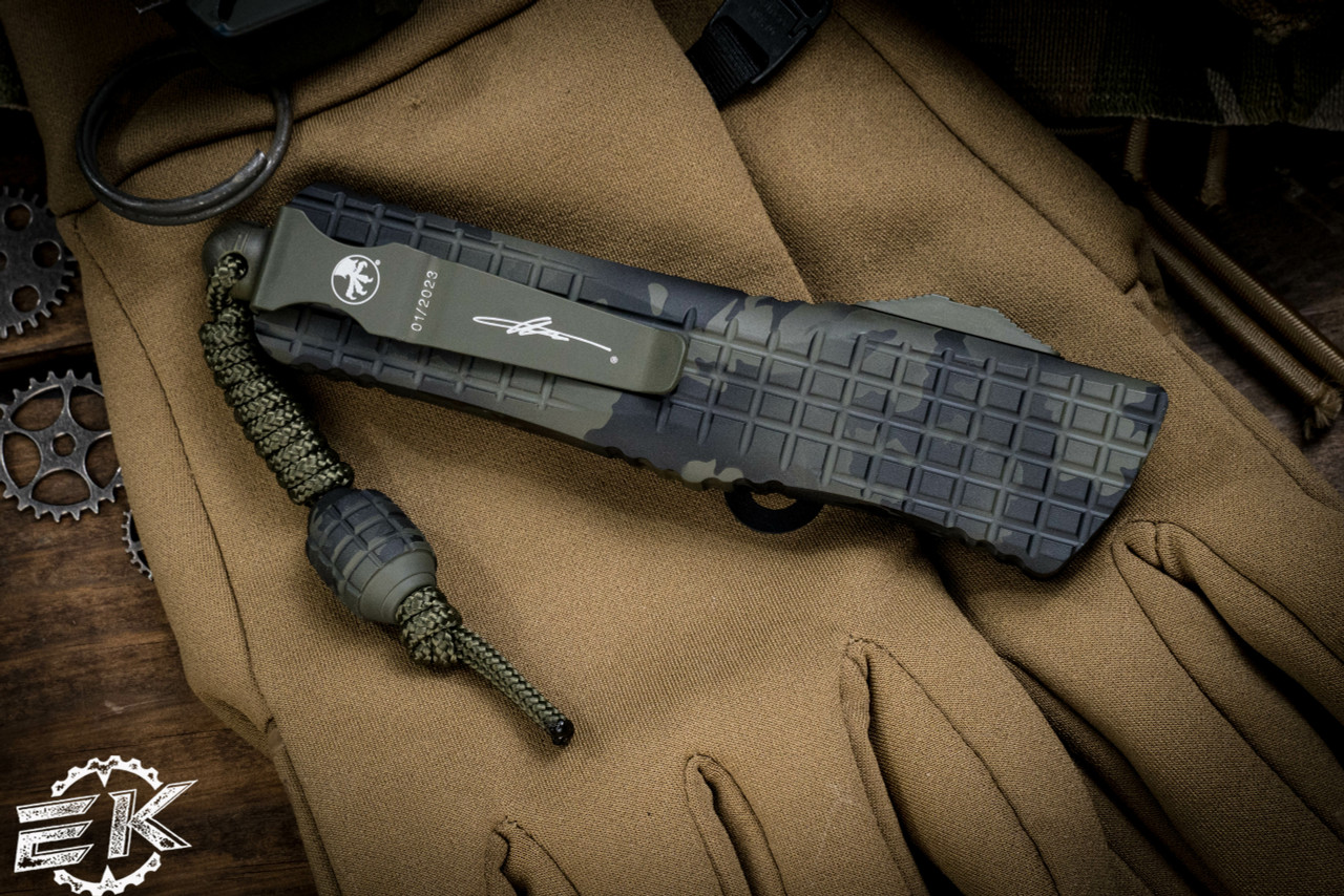 Microtech Combat Troodon Frag Od Camo Cerakote Otf Knife 38 Drop