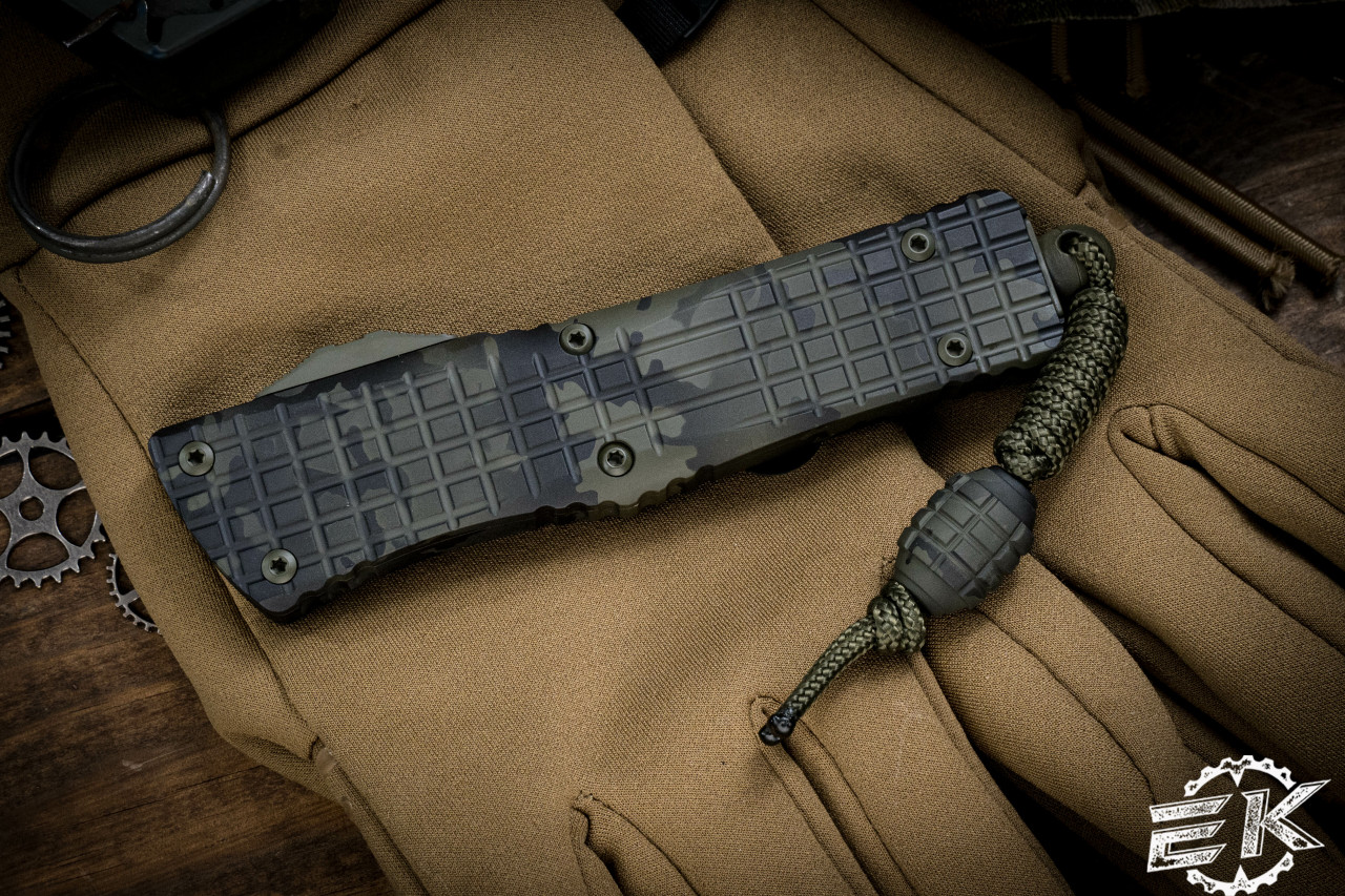 Microtech Combat Troodon Frag Od Camo Cerakote Otf Knife 38 Drop