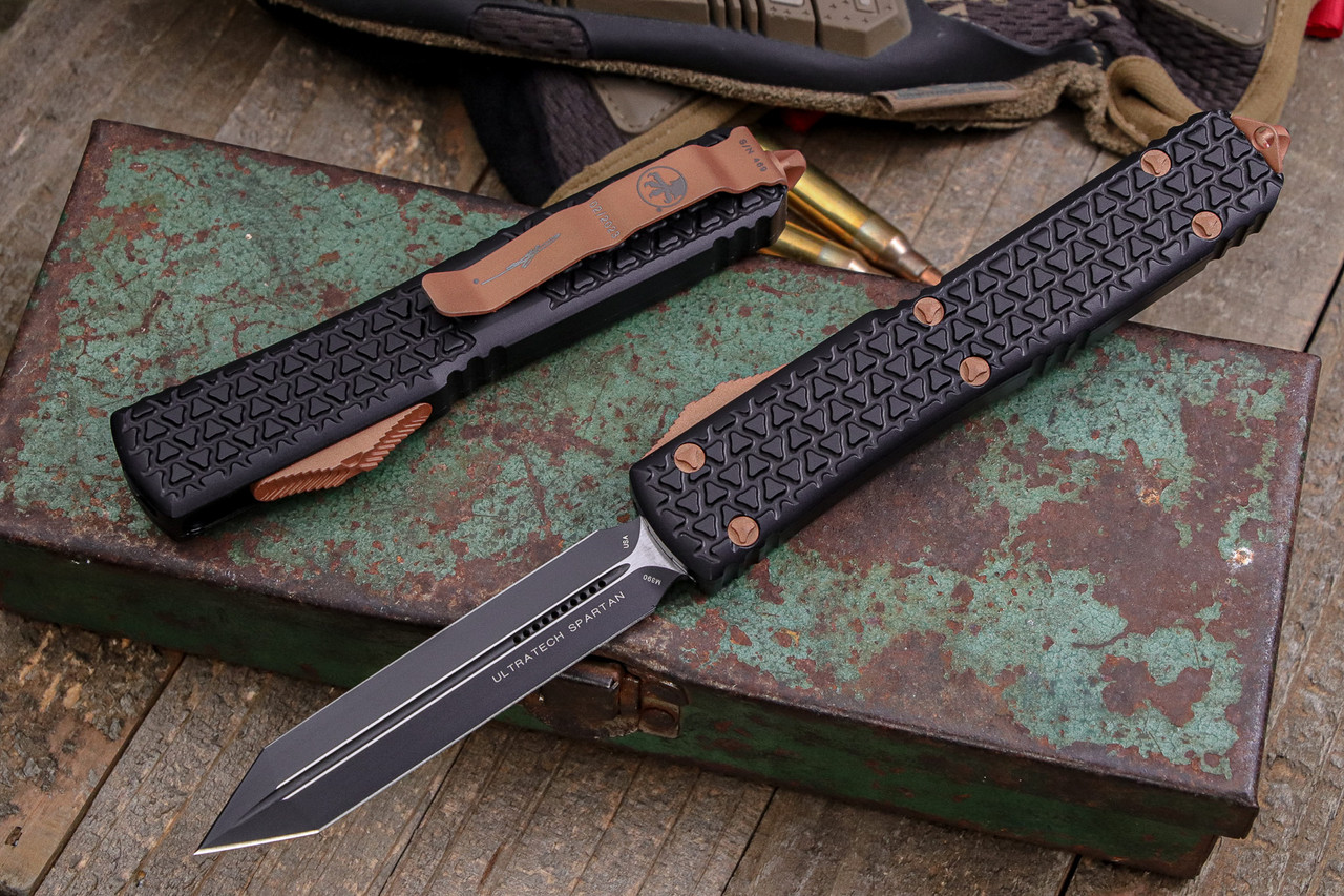 Microtech Tri-Grip Ultratech "EKnives EKclusive" Copper Cerakote OTF ...