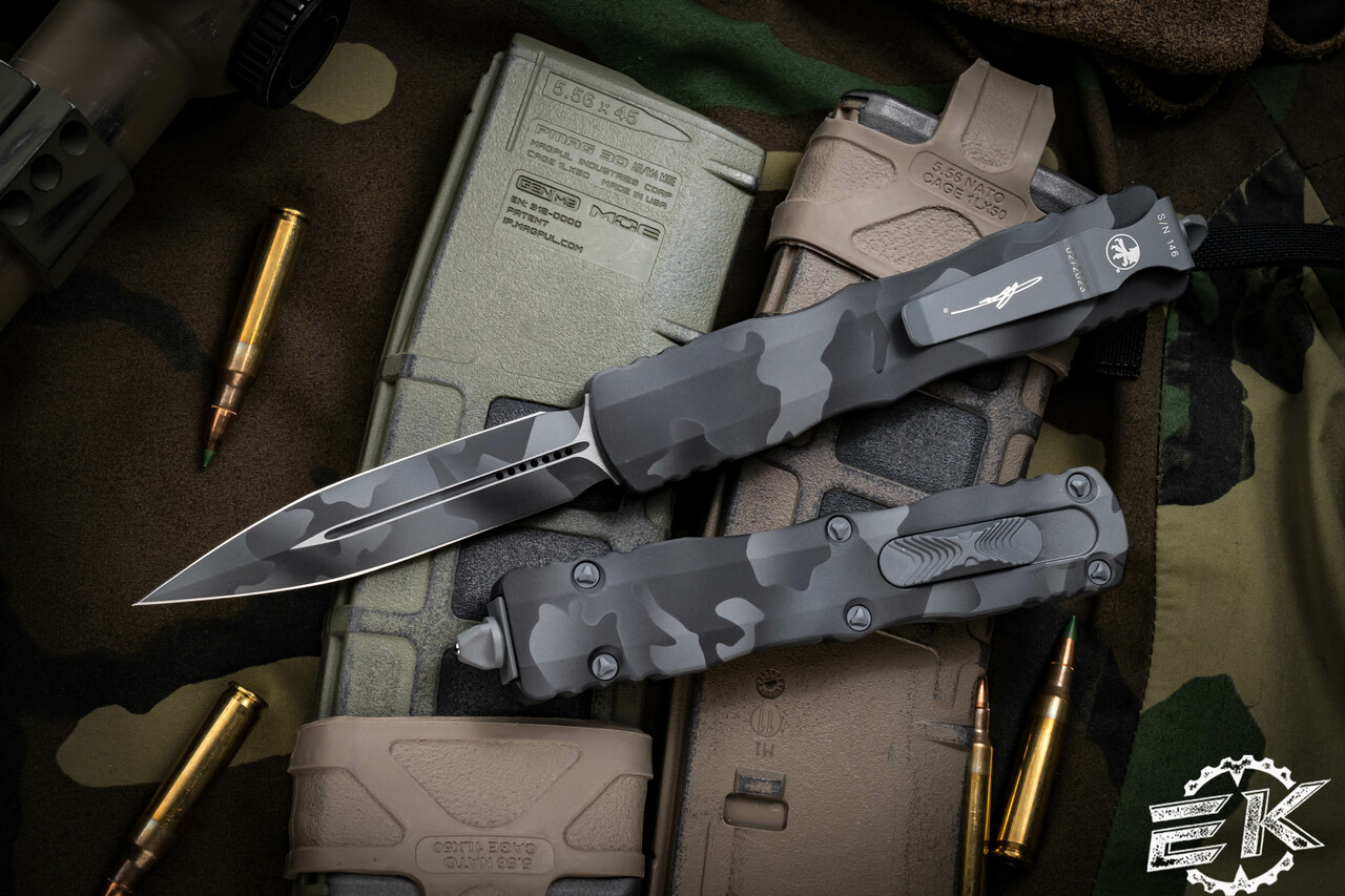Microtech Dirac Delta Otf Automatic Knife Urban Camo 38 Dagger 227 1ucs