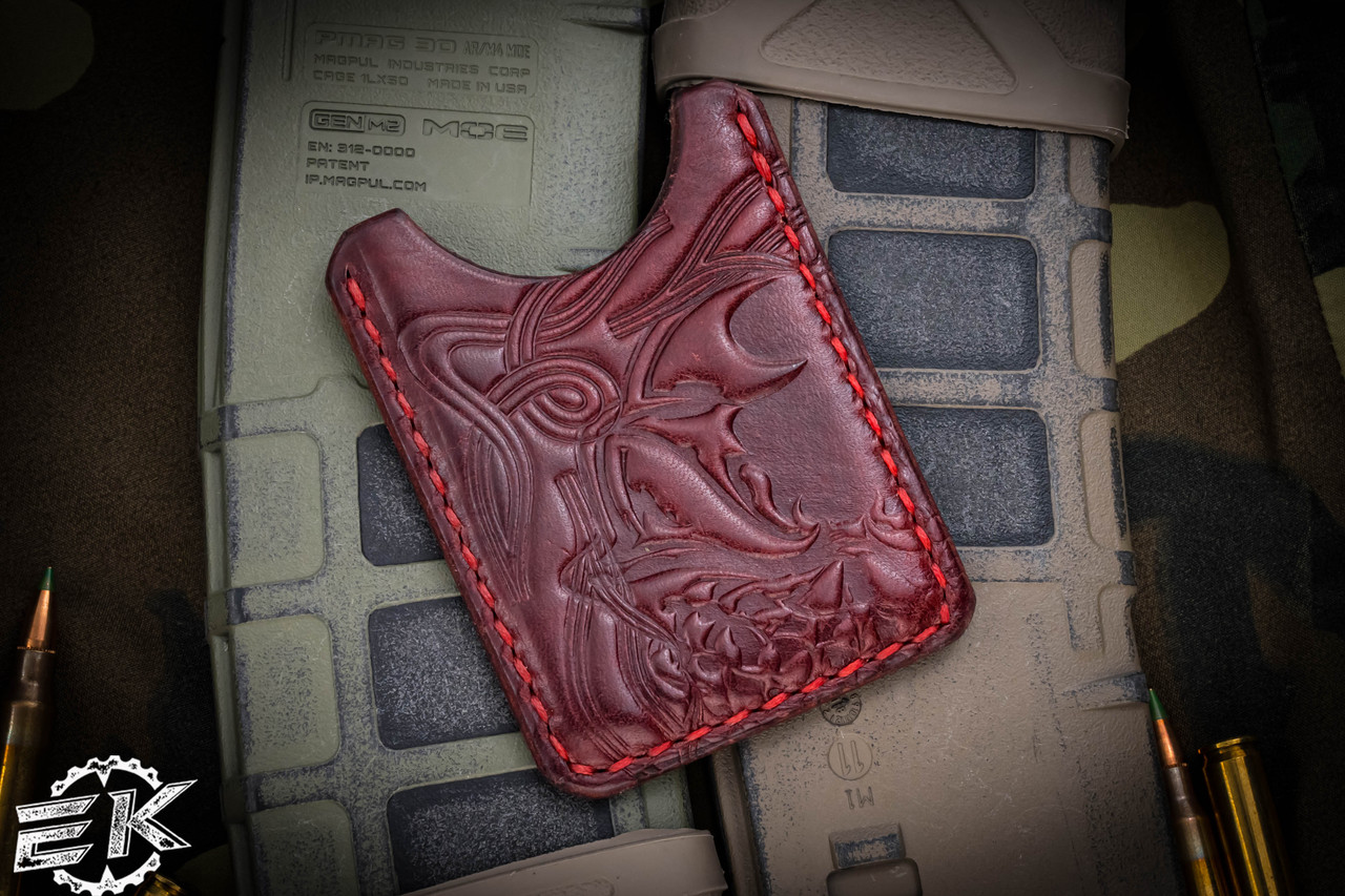 Blackside Customs/Starlingear Wallet Leather Red Stitched #6