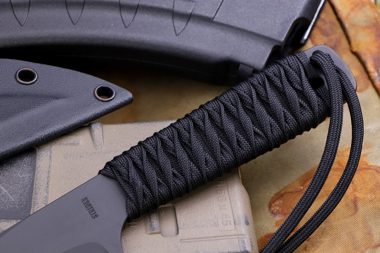 Mick Strider Knives Fixed Blade Black Wrapped 4.5" CPM-3V Black