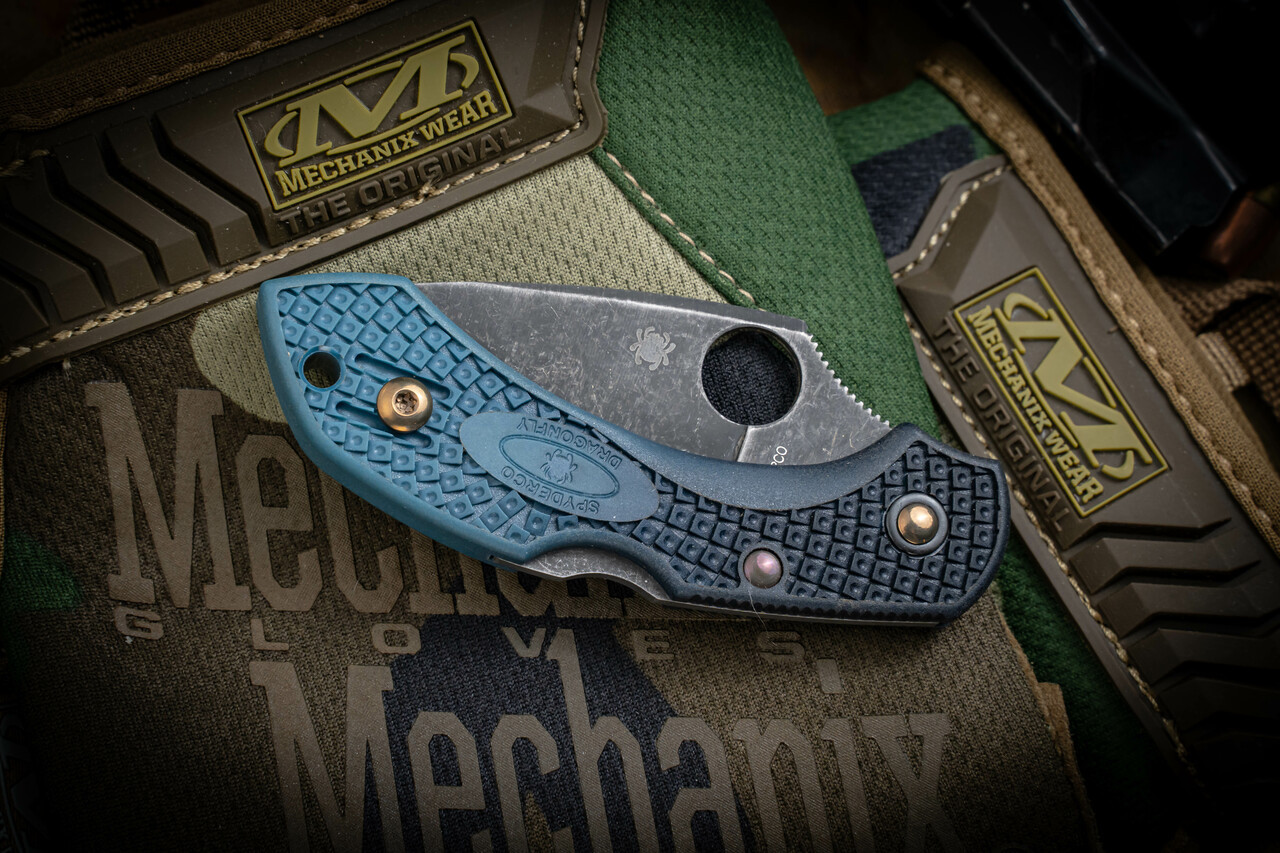 Spyderco Dragonfly 2 Knife Blue FRN (2.25" Acid Wash K390) C28FP2K390 ...