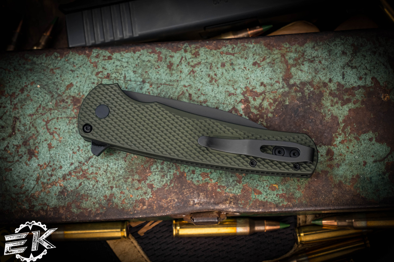 Protech Malibu Manual Flipper Knife Green Textured 325 Magnacut