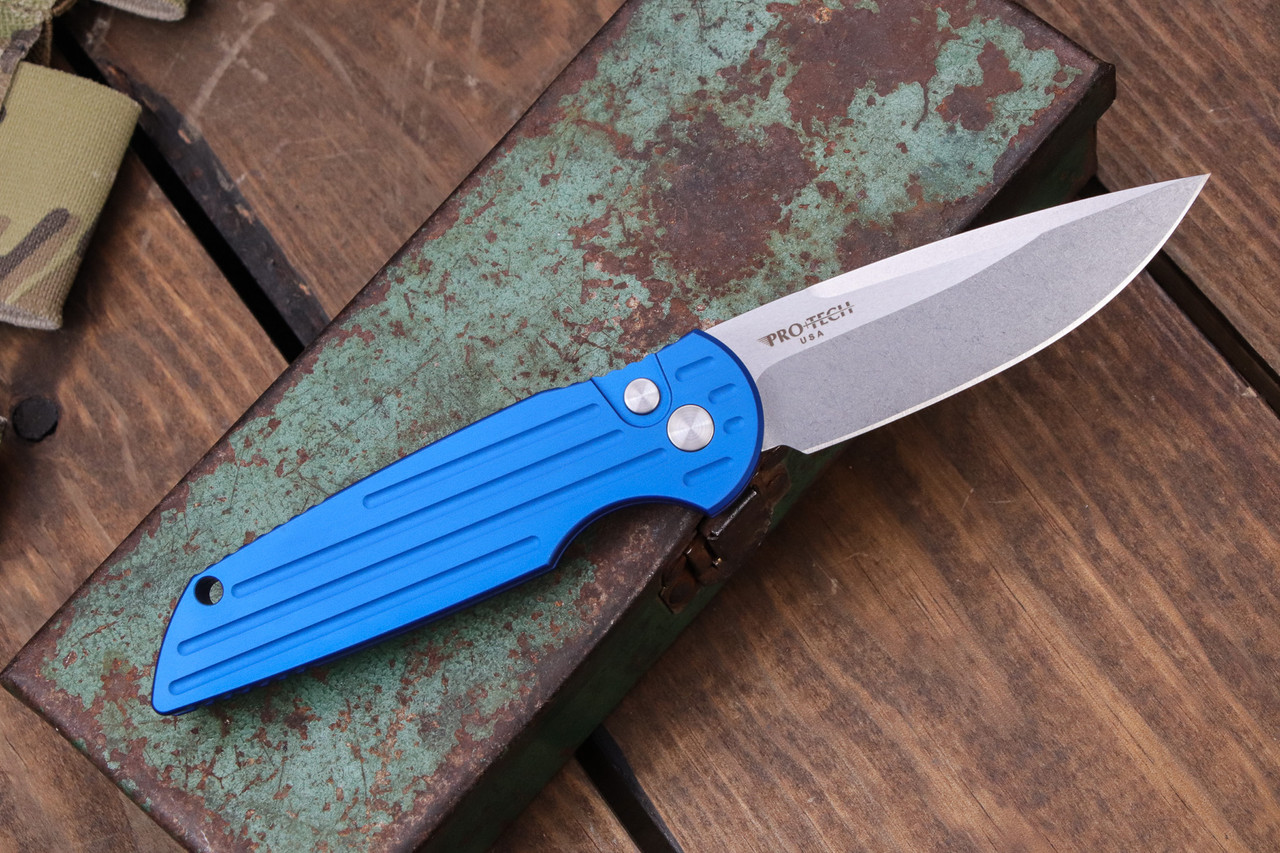Protech Tr 3 Tactical Response Left Hand Automatic Folding Knife Blue 3