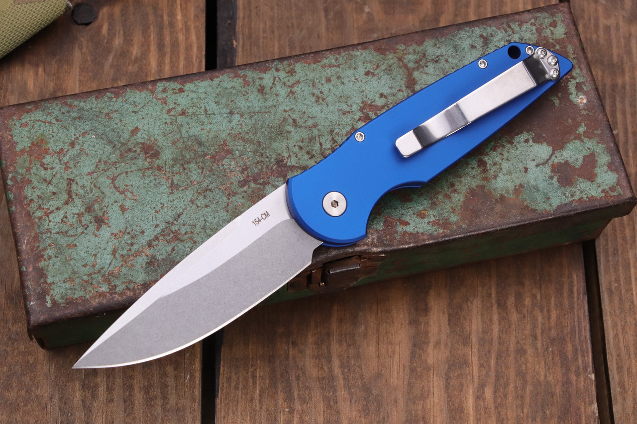 Protech Tr 3 Tactical Response Left Hand Automatic Folding Knife Blue 3
