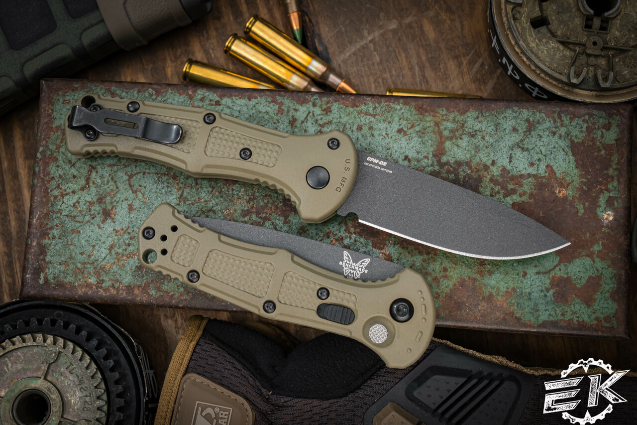 Benchmade Mini Claymore Automatic Knife Grivory Ranger Green 3" Black ...