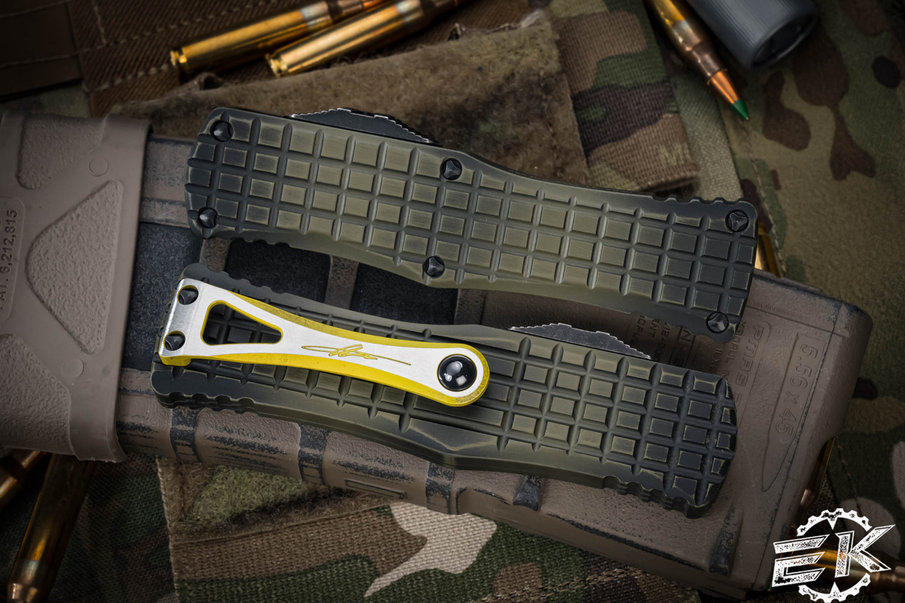Microtech Hera FRAG Grenade Green OTF Automatic Knife 3" Drop Point ...