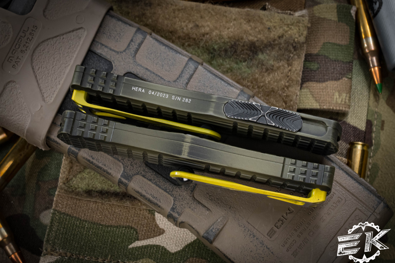 Microtech Hera FRAG Grenade Green OTF Automatic Knife 3" Drop Point ...