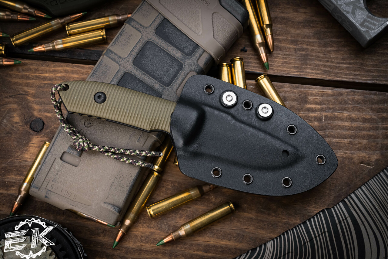 Protech Sbr Short Bladed Rockeye Fixed Blade Knife Green Textured G10 2