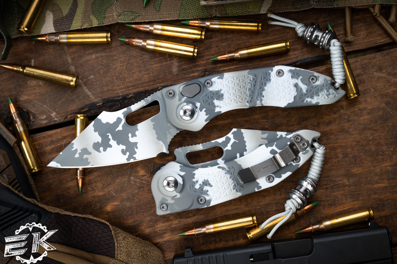Microtechborka Blades Stitch Automatic Knife Arctic Camo W Lanyard