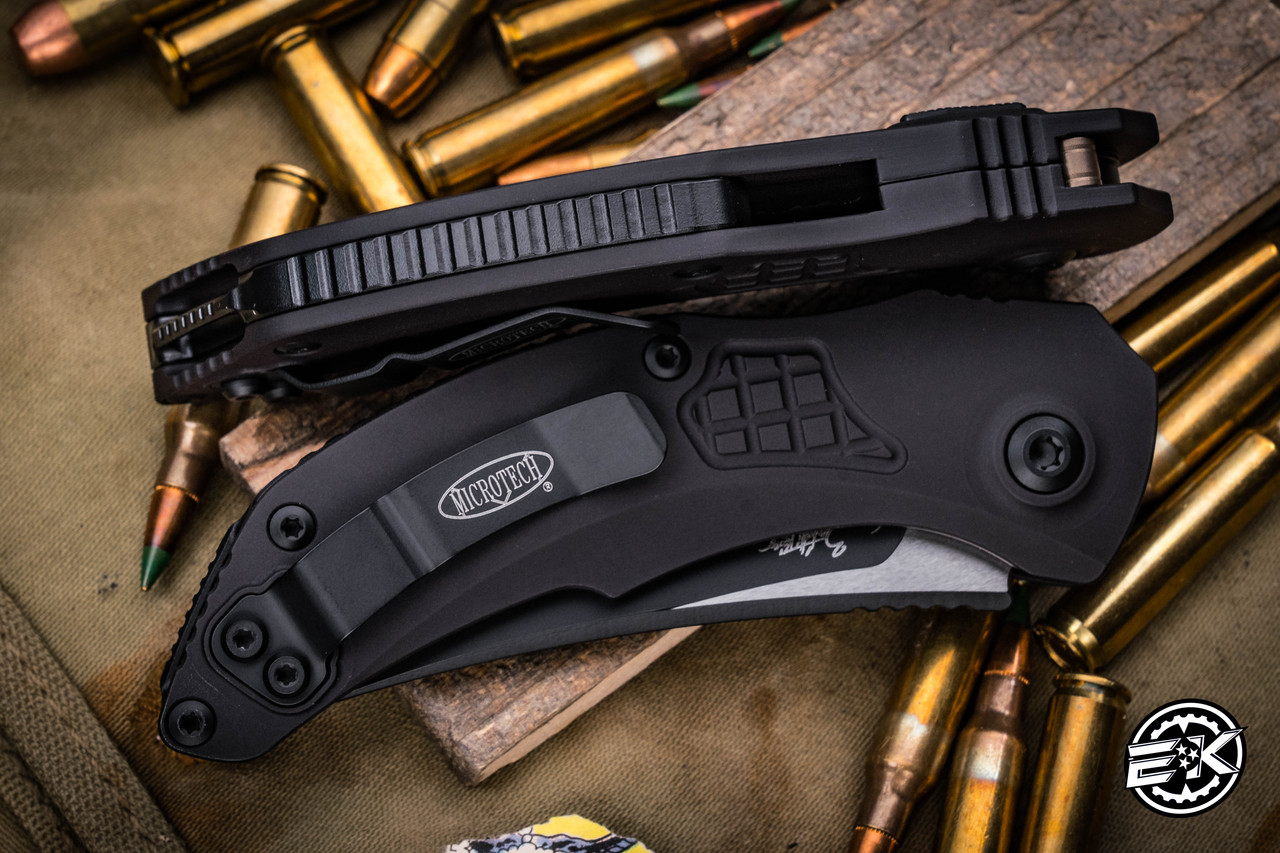 Microtech/Bastinelli "Brachial" Automatic Folding Knife 3.5" Persian ...