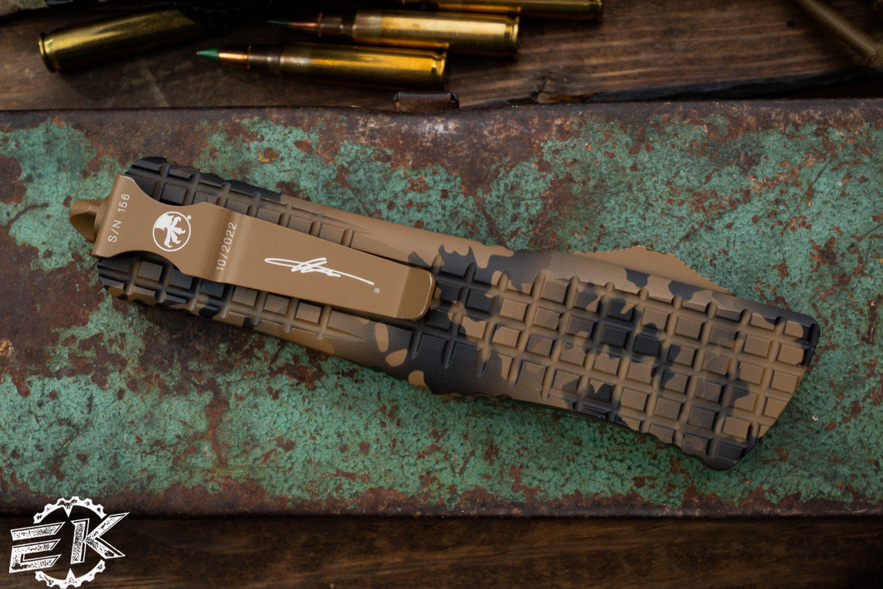 Microtech Combat Troodon Delta Frag Coyote Camo 3.8" Coyote Camo Dagger ...