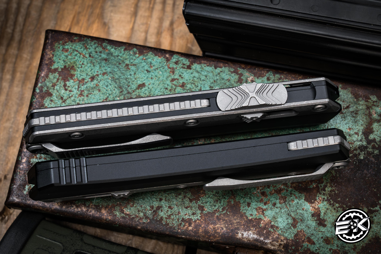Microtech Glykon Otf Automatic Knife Aluminumtitanium 375 Bayonet