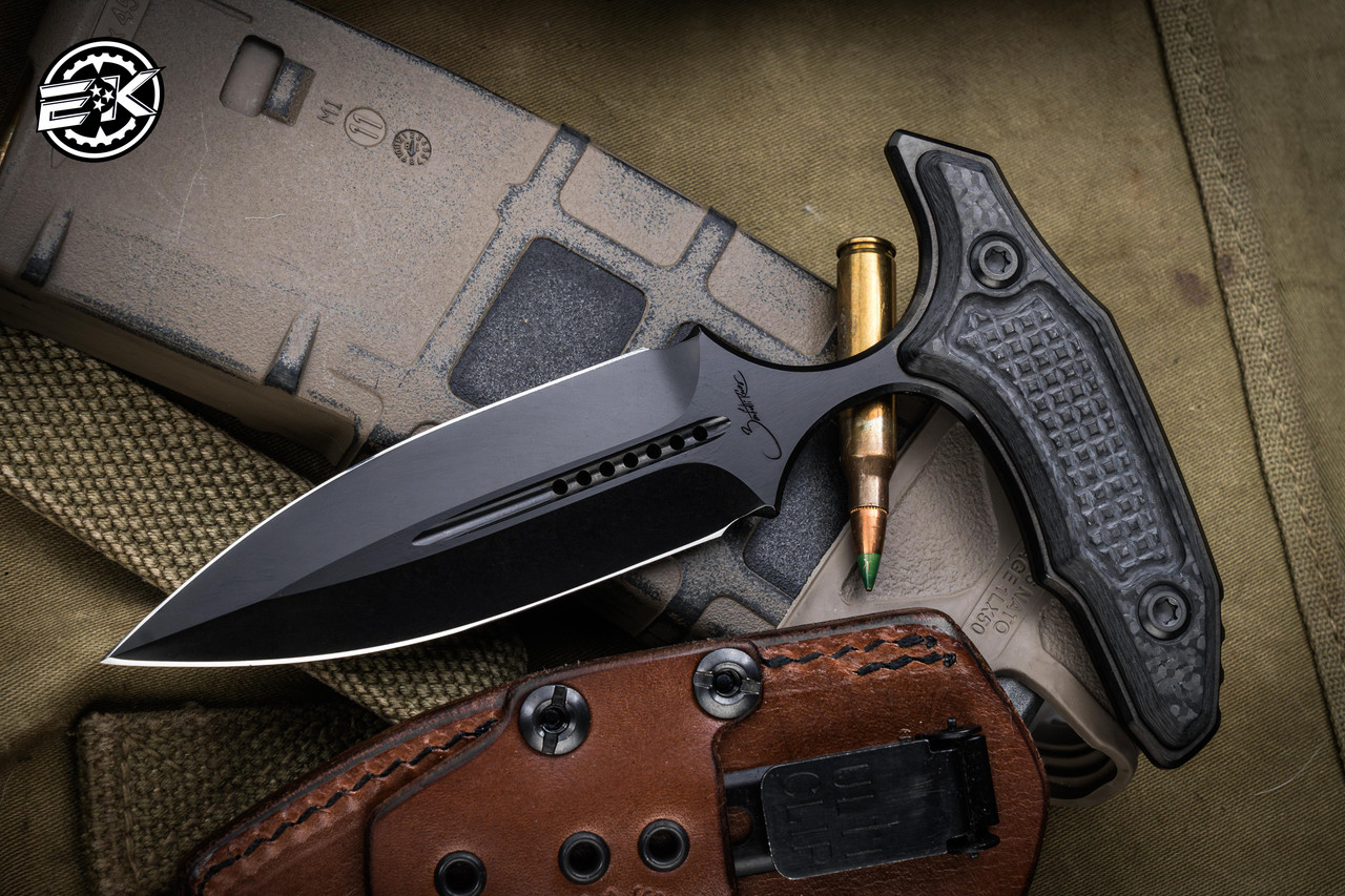 Marfione Custom/Bastinelli Hypnotic Carbon Fiber Push Dagger 4.5" M390 ...