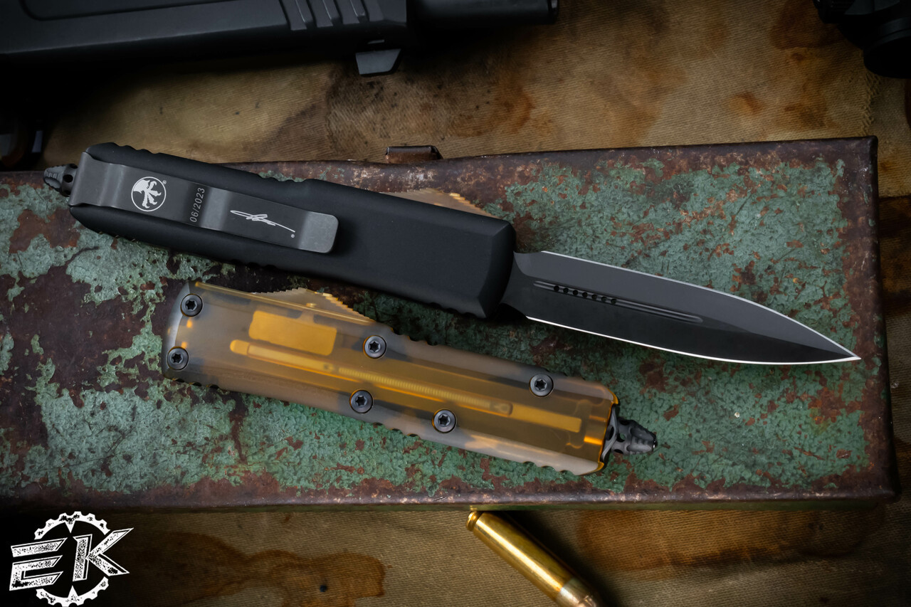 Microtech UTX-85 Ultem OTF Automatic Knife 3.1" MagnaCut DLC Dagger 232 ...