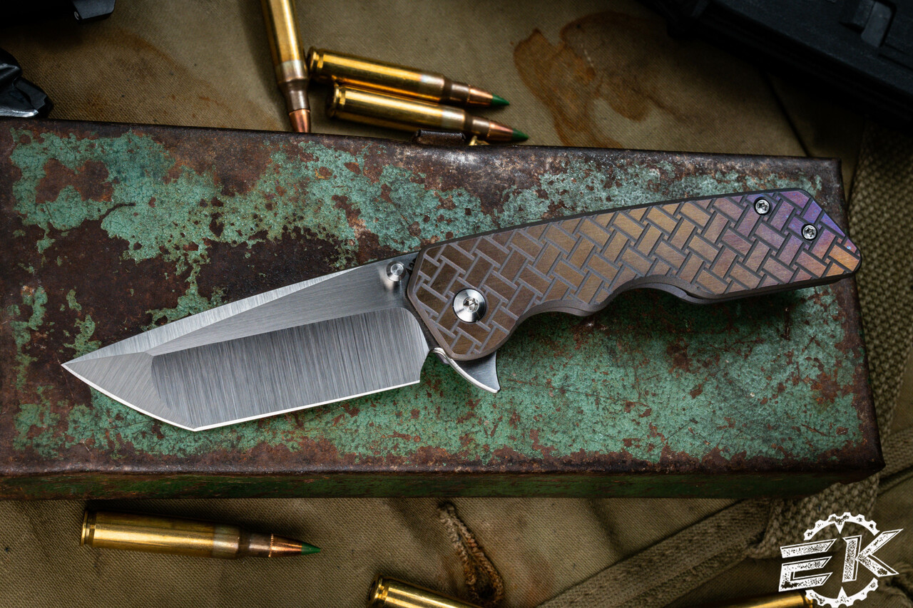 A2D Attn2Detail Mercantile Mark 3 Medium Titanium Bronze Basketweave 3" Satin Tanto