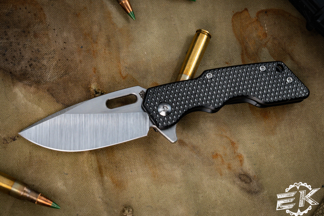 A2D Attn2Detail Mercantile Mark 1 Small Titanium Flat Barbell 2.75" Drop Point