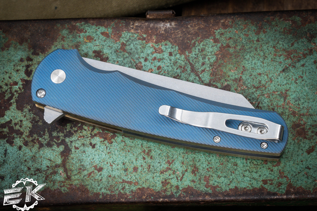 ProTech Malibu Custom Titanium Knife Matte Blue/Satin Bronze 3.25 ...