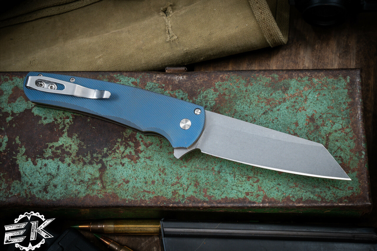 Protech Malibu Custom Titanium Knife Matte Bluesatin Bronze 325