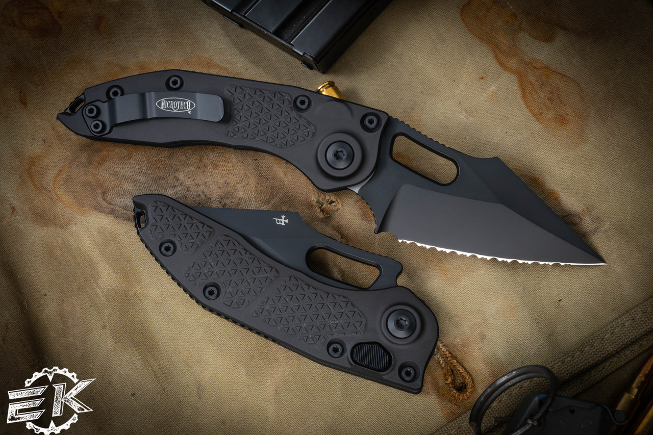 Microtech/Borka Blades "Stitch" Automatic Folding Knife 3.75" Black ...
