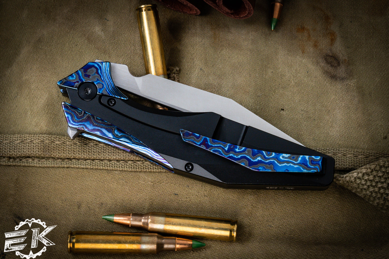 Arcane Design/Isham Bladeworks "The Plexus" Folding Knife PVD Titanium ...