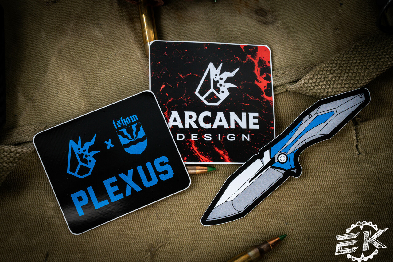 Arcane Design/Isham Bladeworks "The Plexus" Folding Knife PVD Titanium ...