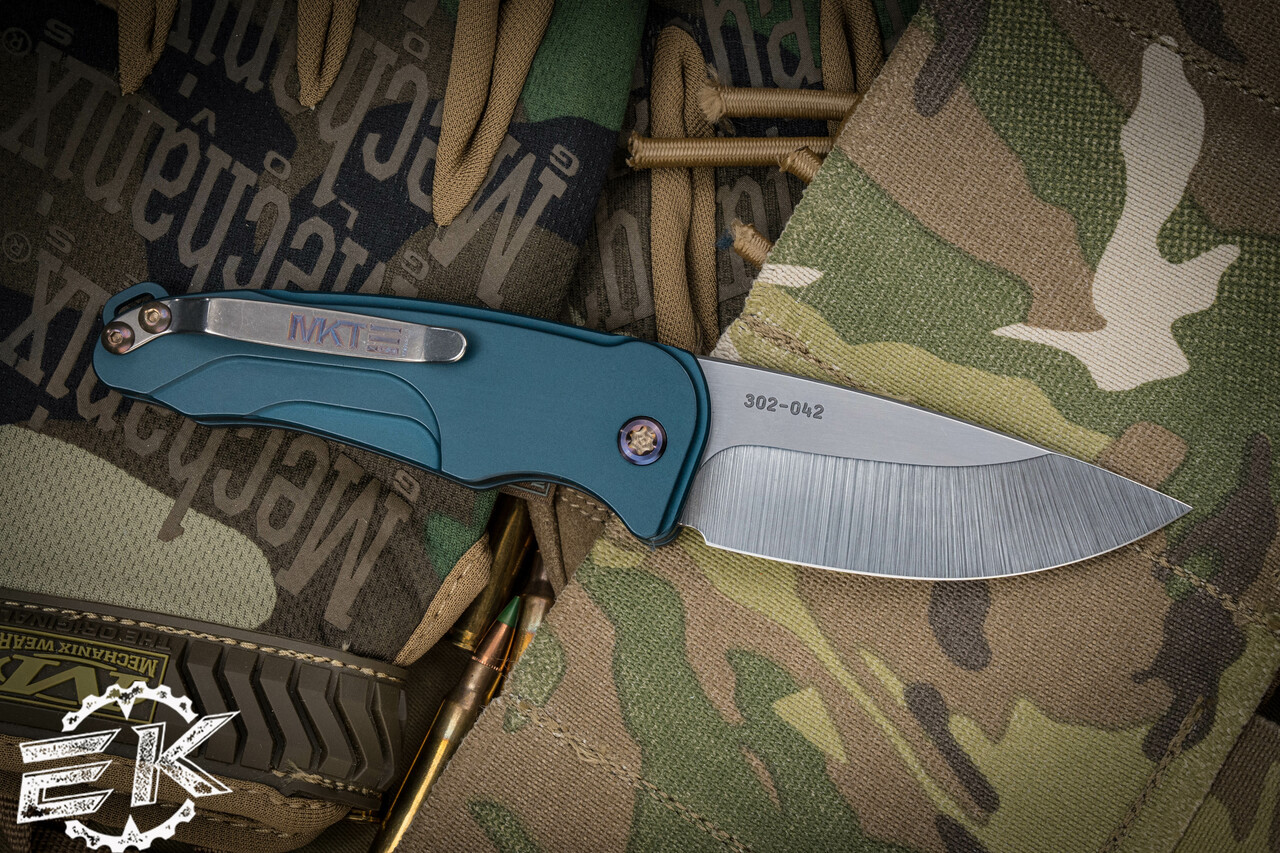 Medford Smooth Criminal Automatic Folding Knife Blue 3" Tumbled Drop Point