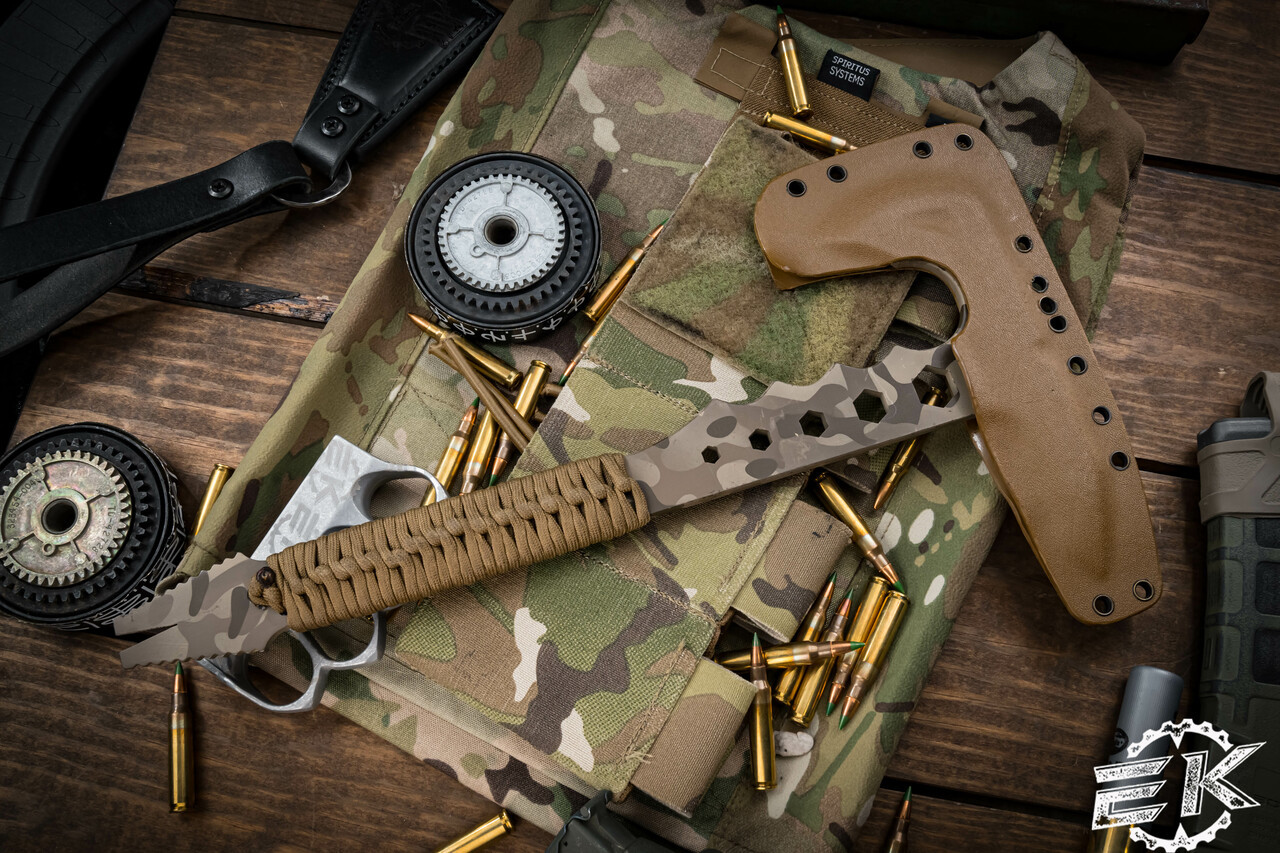 Bone Tactical "Bone Hawk" Tomahawk Camo Cord Wrapped 13" (Preowned)