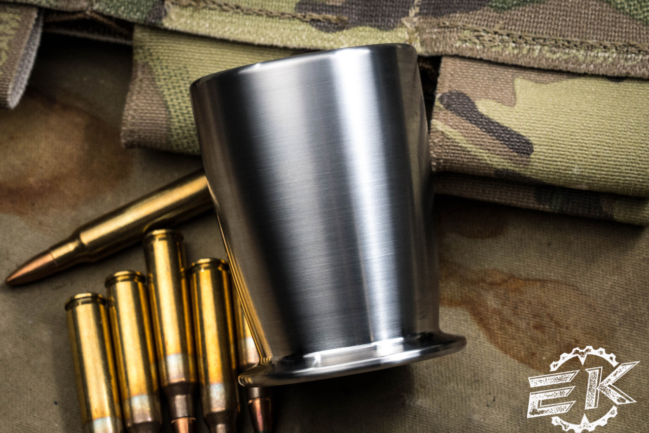 Nottingham Tactical Whiskey Slinger Shot Glass Titanium Tapered Satin