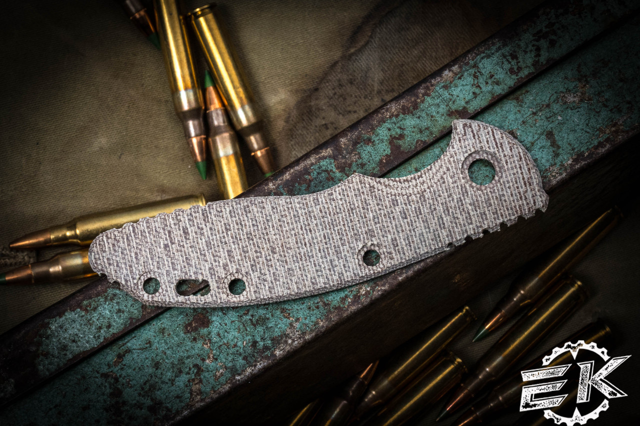 Rick Hinderer Knives XM-18 3" Textured Natural Micarta Scale